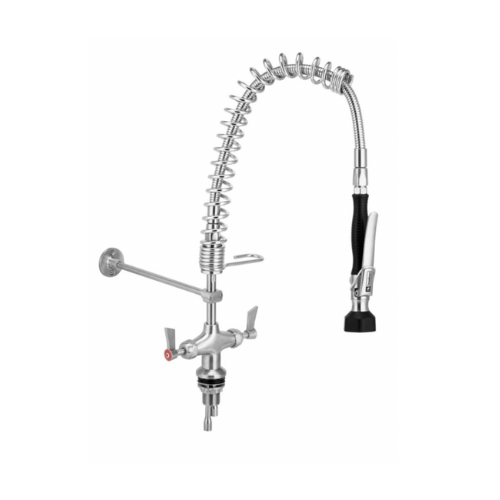 Compact Stainless Steel Dual Hob Mounted Pre Rinse Unit